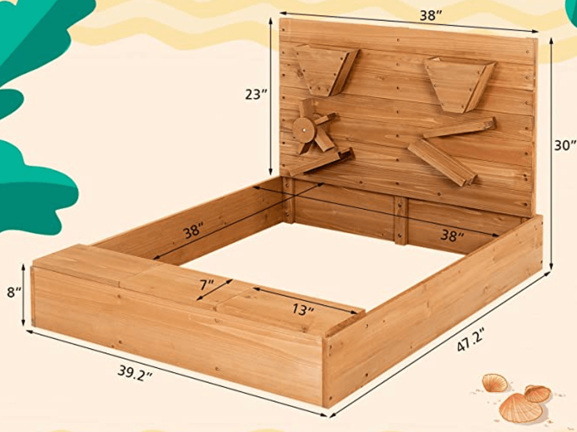 Kids Wooden Sandpit | Interactive Sand Wall – Taylorson